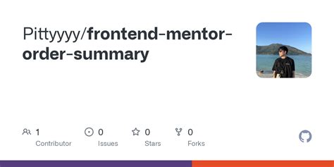 github pittyyyy frontend mentor order summary