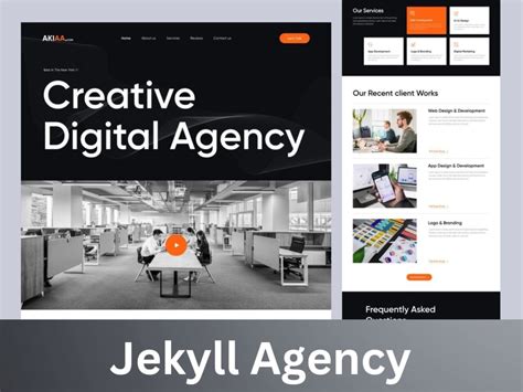 custom jekyll hugo static portfolio agency website with github pages