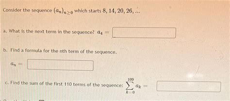 Solved Consider The Sequence An N0 Which Starts Chegg Com