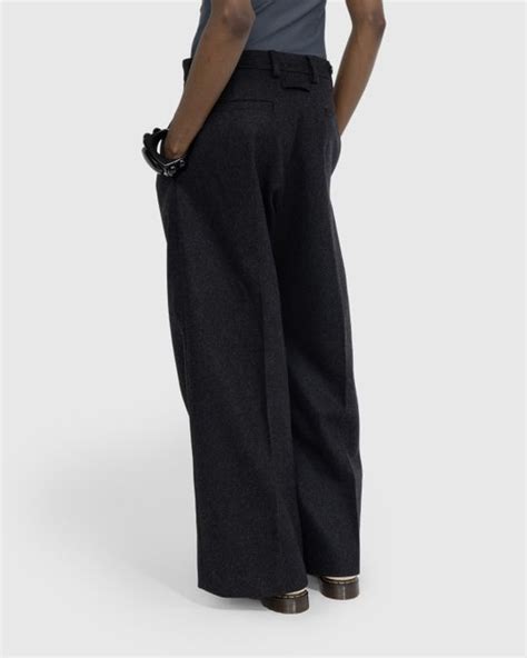 Jean Paul Gaultier Felted Wool Suit Pants Dark Grey Highsnobiety Shop