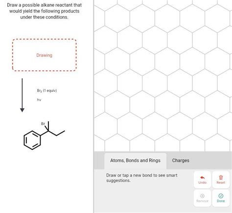 solved draw a possible alkane reactant that would yield the