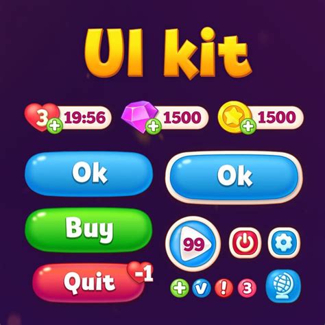 Ui Kit For Casual Game Roman Kuzmin