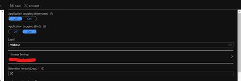 Azure App Service App Service Logs Blob Retention Not Working Stack
