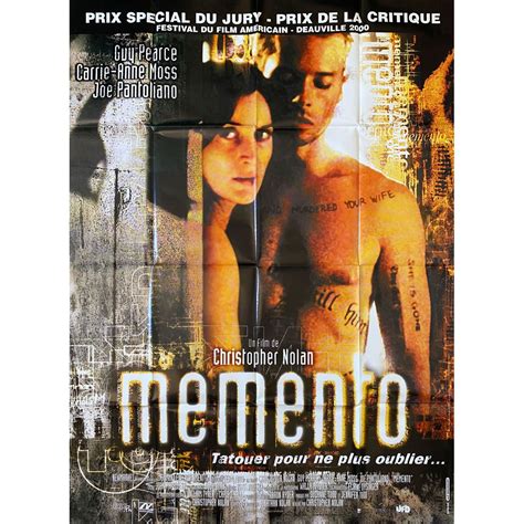 Affiche De Cinéma Française De Memento 120x160 Cm