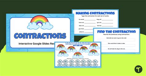 Contractions Interactive Activity Teach Starter