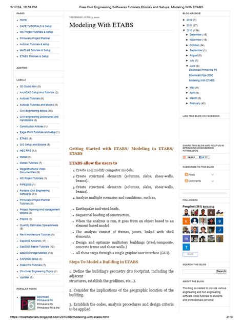 Free Civil Engineering Softwares Tutorials Ebooks And S Pdf Civil Engineering Computing