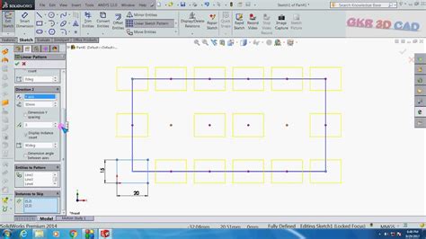 Solidworks Tutorial Solidworks Tutorial Linear Sketch Pattern YouTube