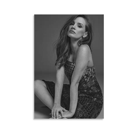 American Stage Actresses Jessica Chastain Black And White Sexy Poster