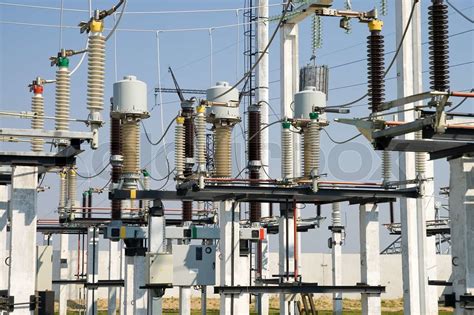 Part Of High Voltage Substation With Switches And Disconnectors Stock Image Colourbox