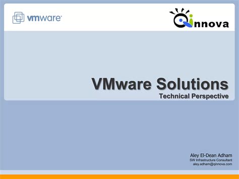 VMware VSphere Technical Presentation PPTX