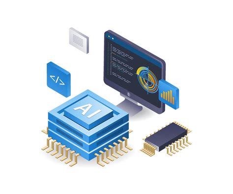 Computer Programmer With Artificial Intelligence Product Flat