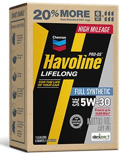 Havoline Life Long Full Synthetic Motor Oil Chevron Lubricants Us