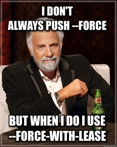 git push force with lease · today i learned