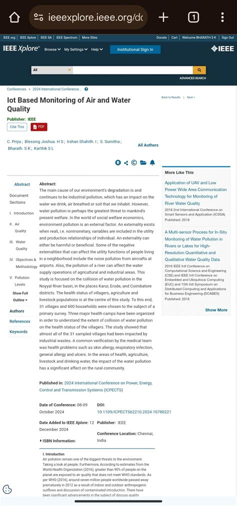 Bharath S K On Linkedin Ieee Iot Technology Research Conference