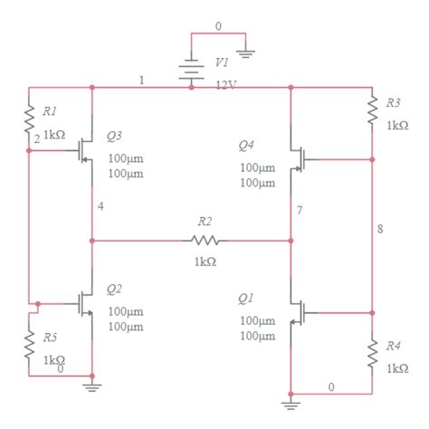 H Bridge Using Bjt Multisim Live