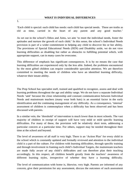 What Is Individual Differences Pdf Differentiated Instruction