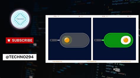 Dark Mode In The Shape Of An Egg Pan Using Html And Css And Js Youtube