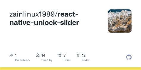 GitHub Zainlinux React Native Unlock Slider