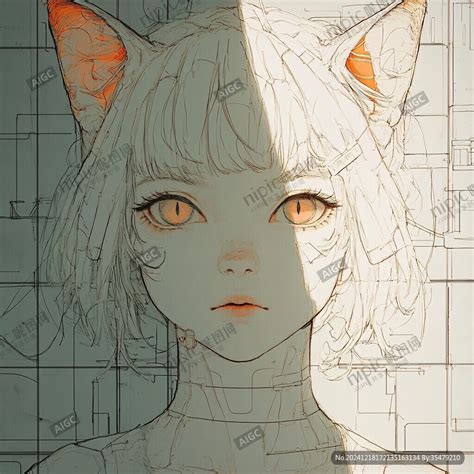 Ai创作图猫头人身插画 插画闪屏猫女 厚涂头像 板绘少女插画 拟人猫人 插画教程 撸猫少女插画 鼠绘精拼 电脑板绘 板绘插画手绘插画 板绘少女 日韩厚涂 猫咪拟人 头像源码 天正鼠绘nipic