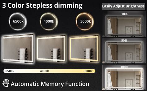 Takywep 55x30 Led Bathroom Mirror With Lightsanti Fog