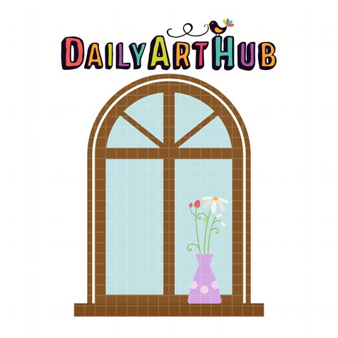 Window With Vase Clip Art Daily Art Hub Graphics Alphabets And Svg