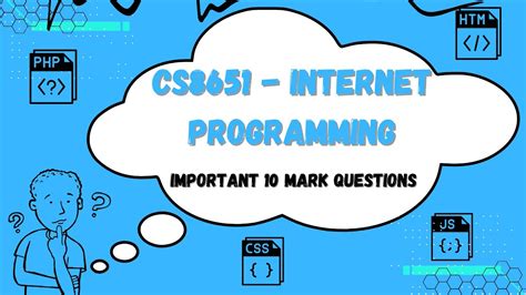 Cs8651 Internet Programming Important 10 Marks All Units Regulation 2017 Youtube