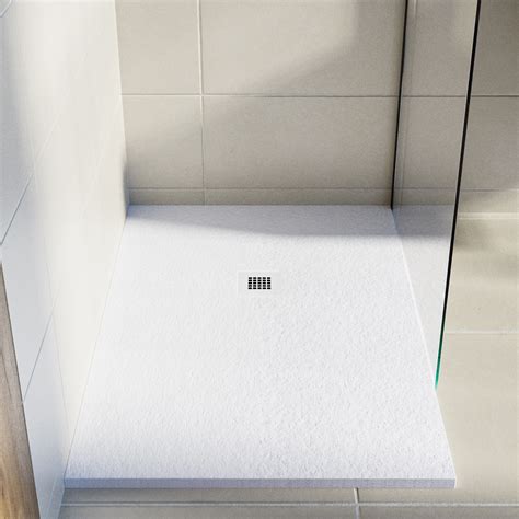 1200 X 900mm White Slate Effect Tray With Grate Sileti Better Bathrooms