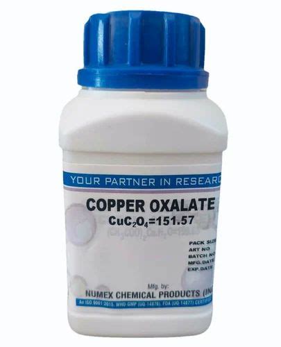 Copper Oxalate Powder Packaging Details 500g Per Bottle At ₹ 1810kg