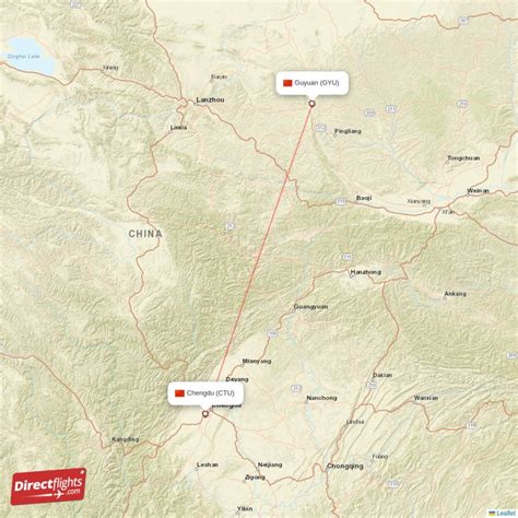 Direct Flights From Chengdu To Guyuan Ctu To Gyu Non Stop