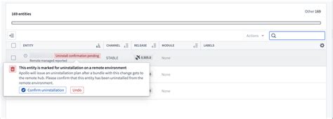 Documentation Managing Entities Uninstalling And Unmanaging Entities