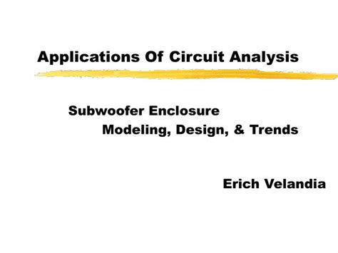 ppt applications of circuit analysis powerpoint presentation free