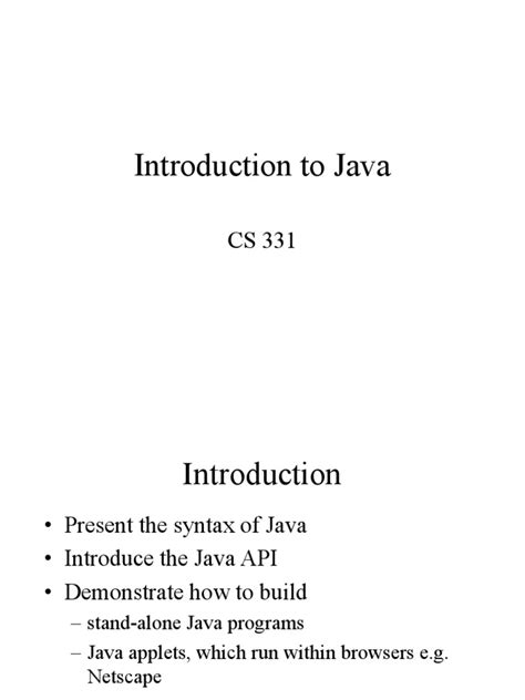 java 01 pdf class computer programming java programming language