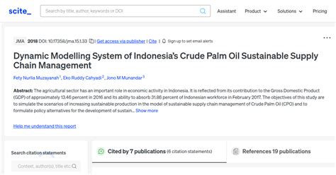 Dynamic Modelling System Of Indonesias Crude Palm Oil Sustainable Supply Chain Management