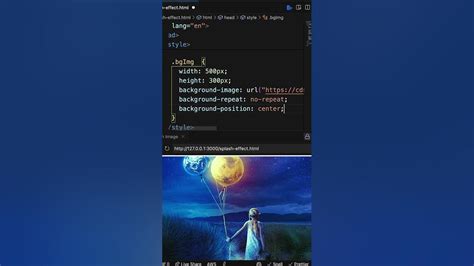 create a cool splash image effect with html and css html css htmltips learntocode