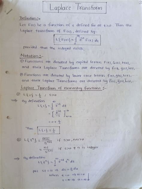 laplace transform pdf mathematical analysis calculus