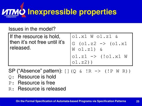 Ppt On The Formal Specification Of Automata Based Programs Via Specification Patterns