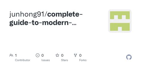 GitHub Junhong Complete Guide To Modern Javascript