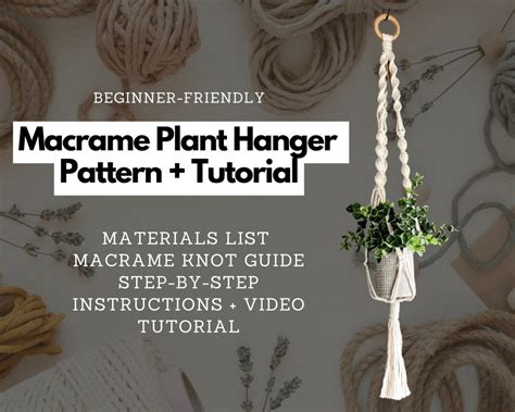 Beginner Macrame Pattern Pdf Plant Hanger Pattern Instant Download Etsy