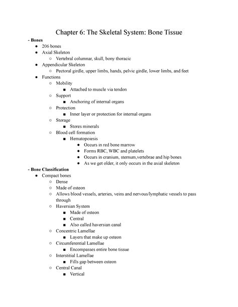 The Skeletal System Bone Tissue Anatomy And Physiology I Chapter 6 The Skeletal System