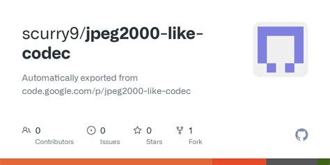github scurry9 jpeg2000 like codec automatically exported from code
