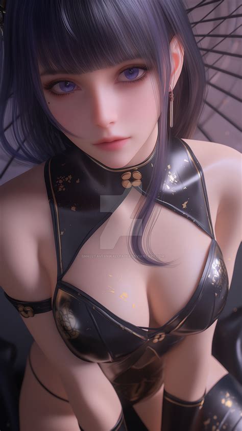 Raiden Shogun Portrait By Smalltavernwallpaper On Deviantart