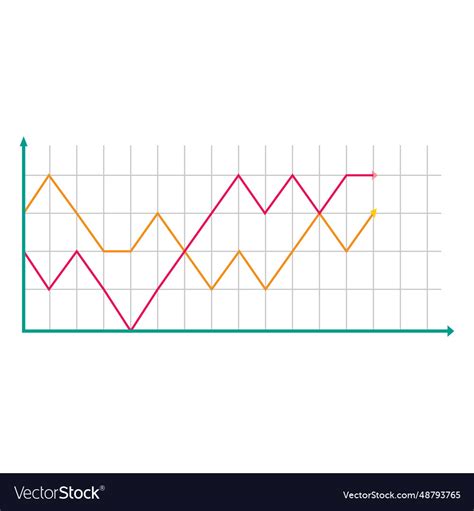Double Graph Linechart Infographic Royalty Free Vector Image