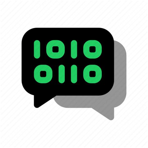 Binary Communication Speech Language Processing Chat Message Icon
