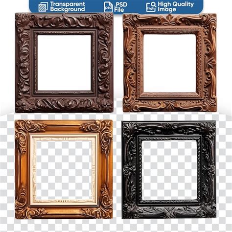 Premium Psd Assorted Vintage Frames For Art And Images