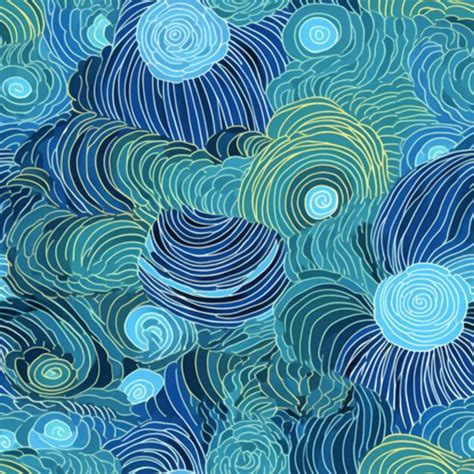 Premium Ai Image A Close Up Of A Blue And Green Abstract Pattern With Swirls Generative Ai