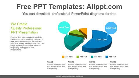 3D Pie Chart PowerPoint Diagram Template Slidesgo Templates