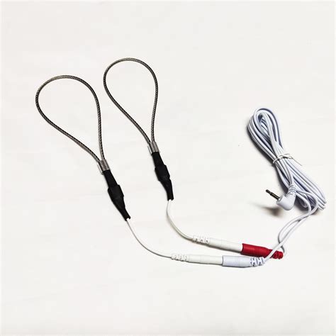 Adjustable Conductive Loop Penis Ring Steel Wire With Cable Monopolar Tens Electrodes DIY Unit