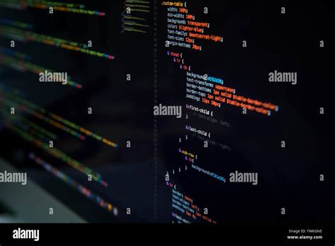 Screen With Html And Css Coding On It Stock Photo Alamy