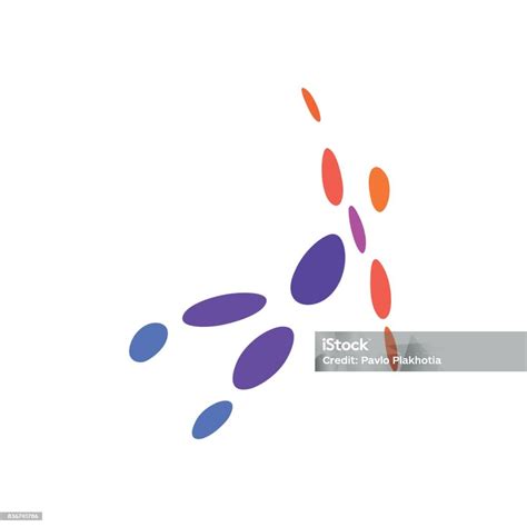 남자를 날고 점 기호입니다 추상적인 인간 아이콘입니다 벡터 일러스트입니다 화려한 아이콘 템플릿 0명에 대한 스톡 벡터 아트 및