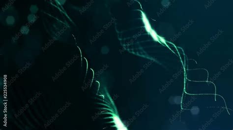 3d Render Of Loop Sci Fi Animation With Glow Particles Form Rolling